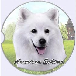 American Eskimo Car Coaster | Treehouse Gift & Home