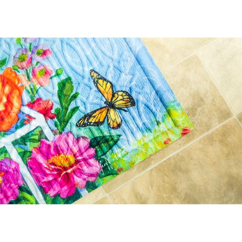 Greenhouse Birds Embossed Floor Mat | Treehouse Gift & Home