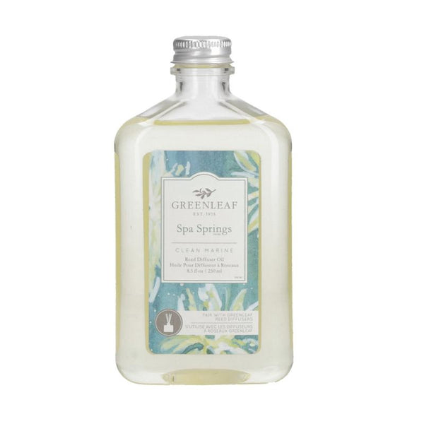 Greenleaf Reed Diffuser Oil Refill - Spa Springs | Treehouse Gift & Home