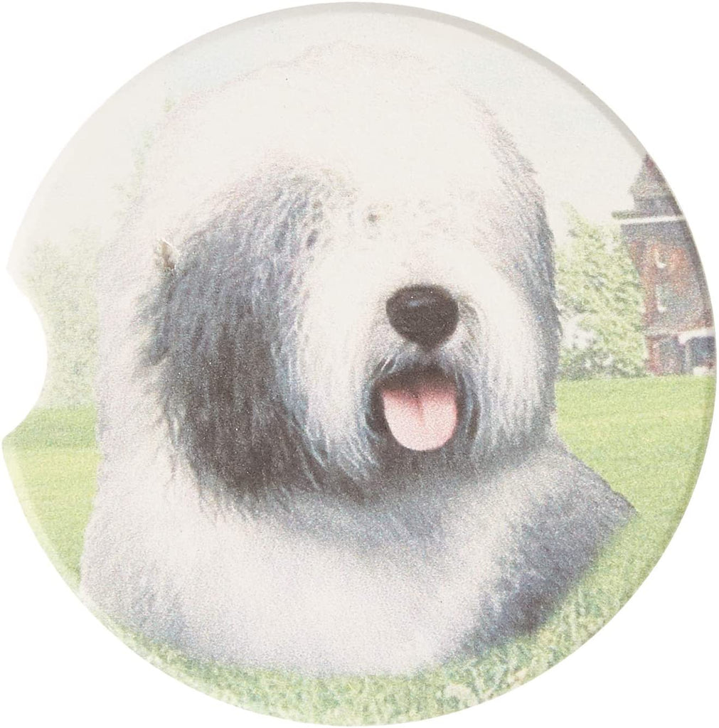 Old English Sheepdog Car Coaster | Treehouse Gift & Home