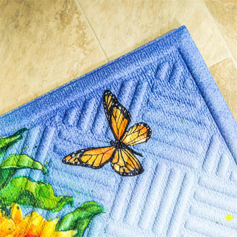 Patriotic Sunflower Wagon Embossed Floor Mat | Treehouse Gift & Home