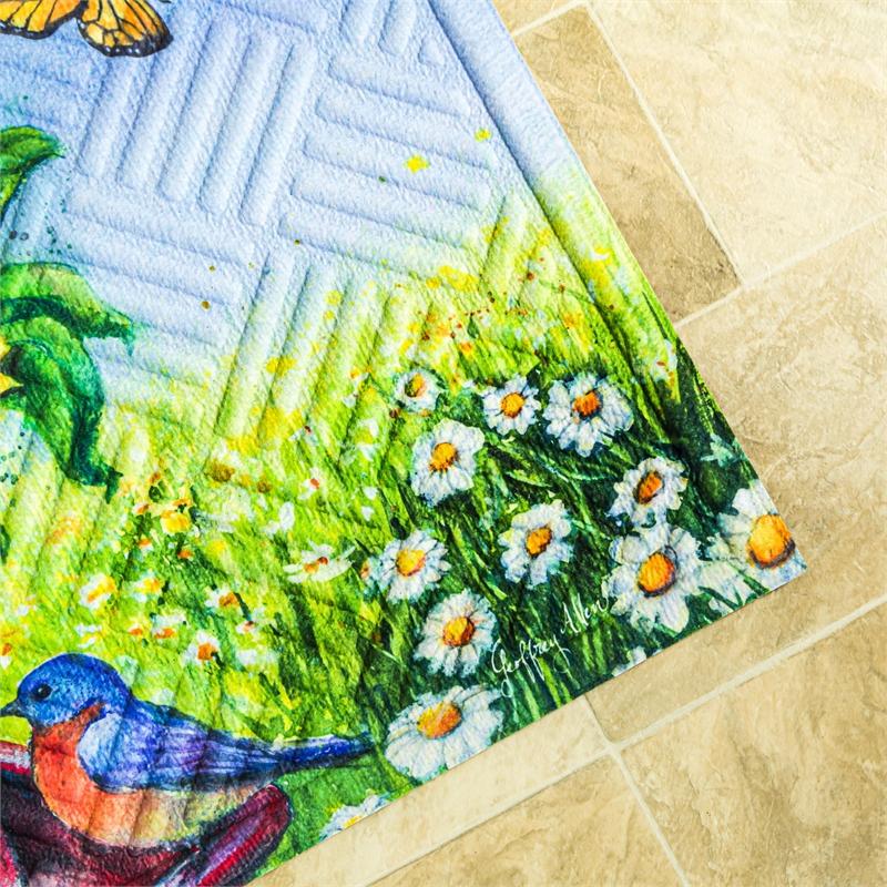 Patriotic Sunflower Wagon Embossed Floor Mat | Treehouse Gift & Home