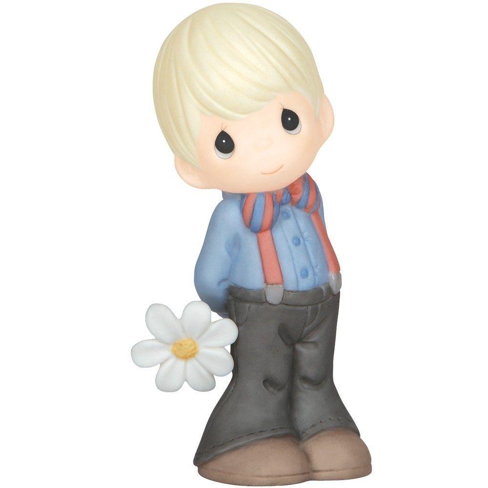 Precious Moments Boy Holding Daisy Figurine | Treehouse Gift & Home
